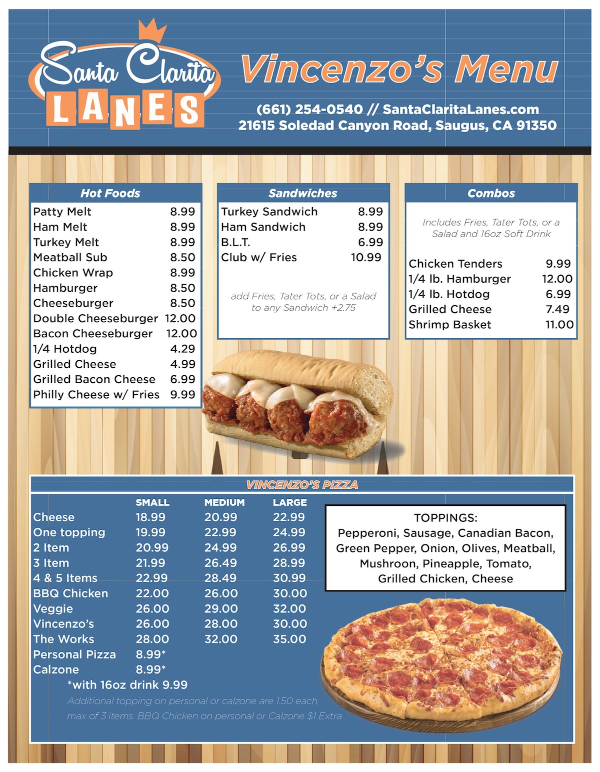 Food & Drinks - Santa Clarita Lanes